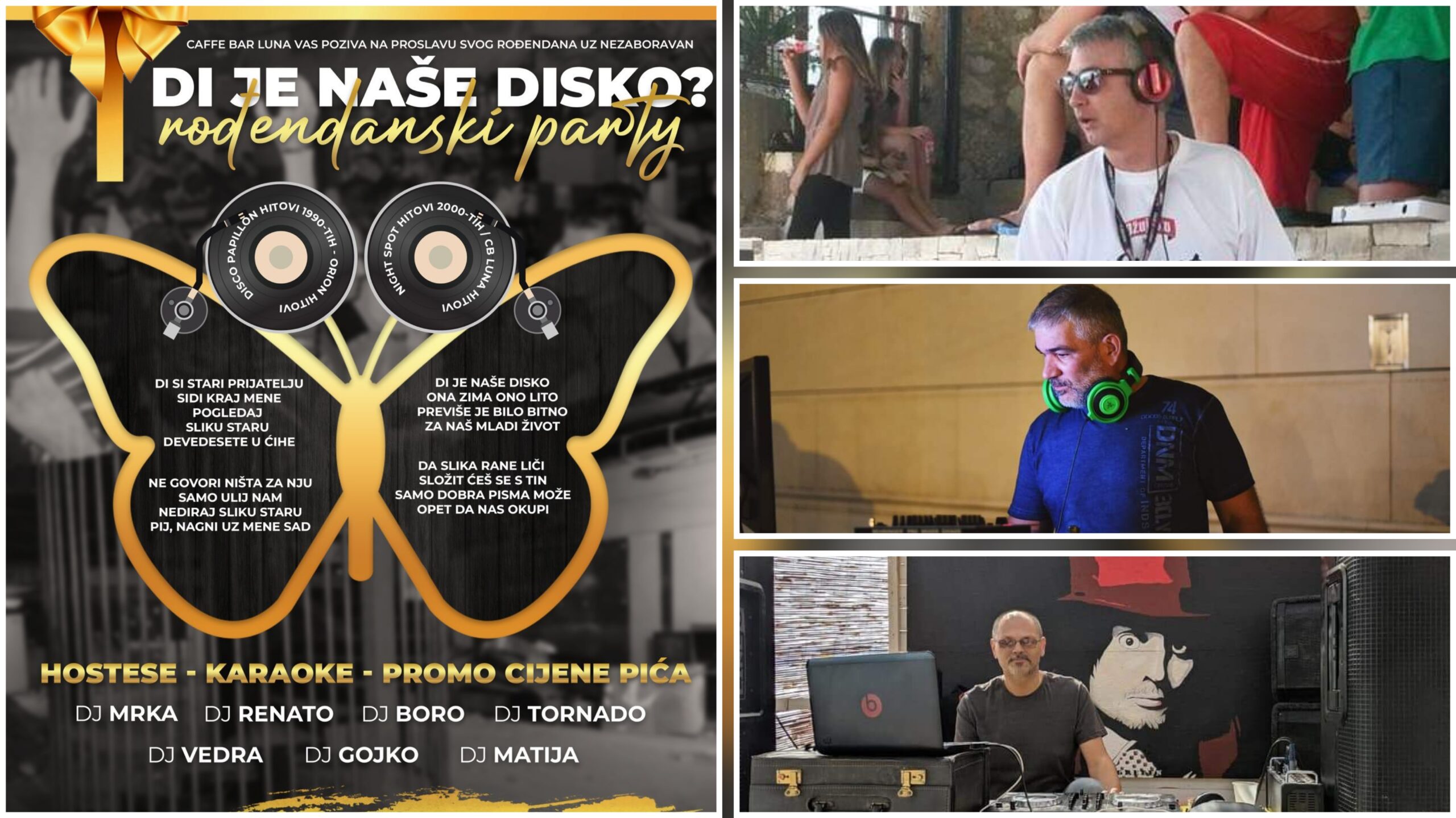 DJ MRKA, DJ RENATO, DJ BORO, DJ TORNADO Svi na jednom mistu! CB Luna ...