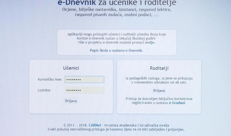 Roditelji će moći putem e-dnevnika opravdati izostanak s nastave ...